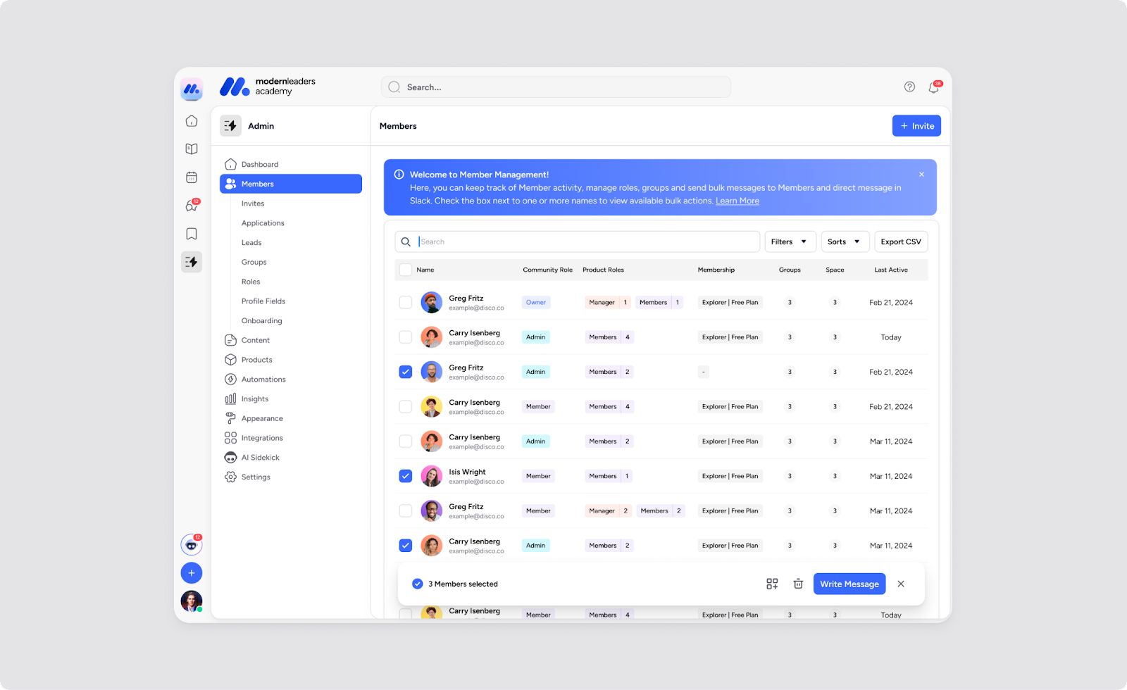 Member Management - Start Here – Disco