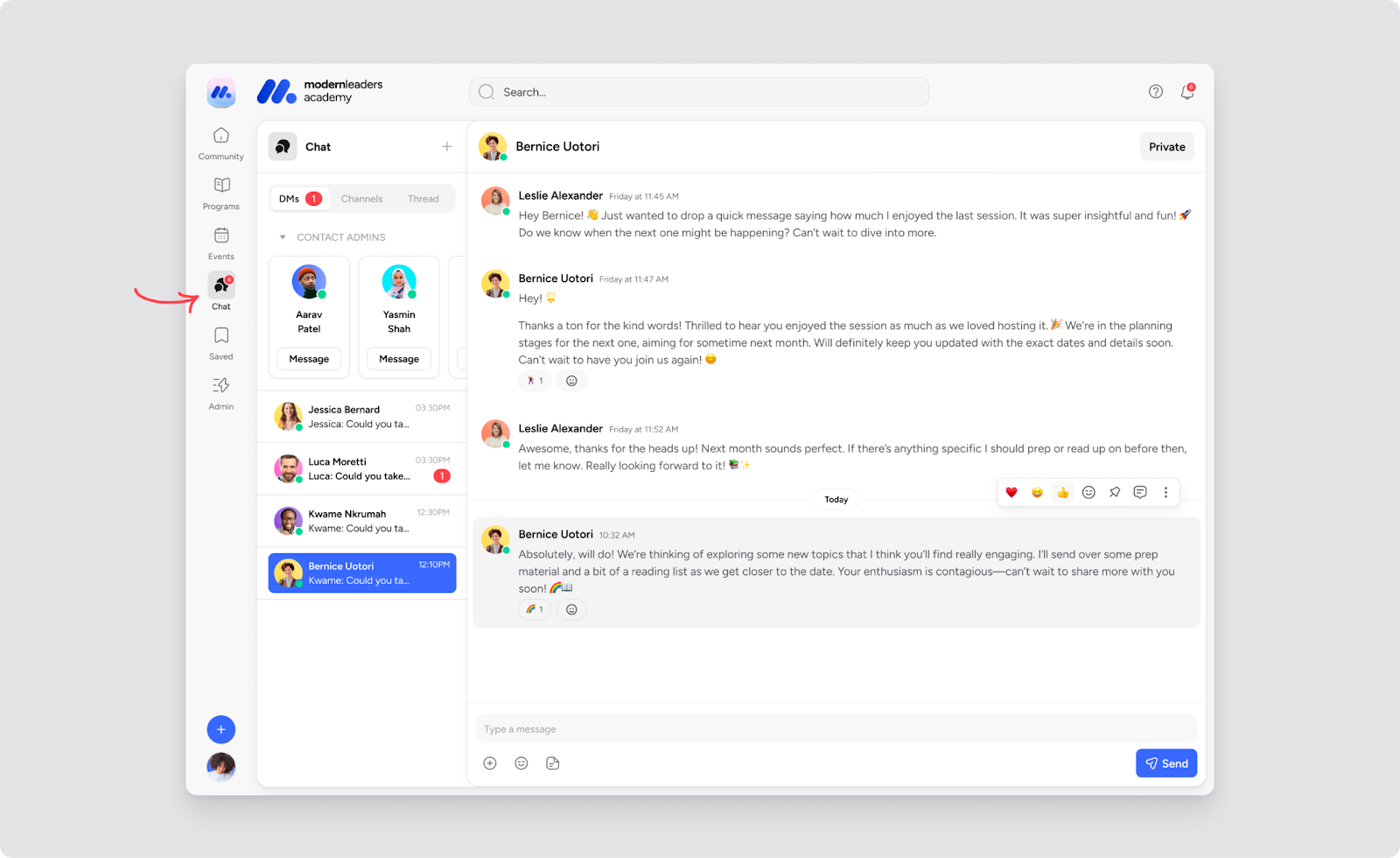 Chat Overview – Disco