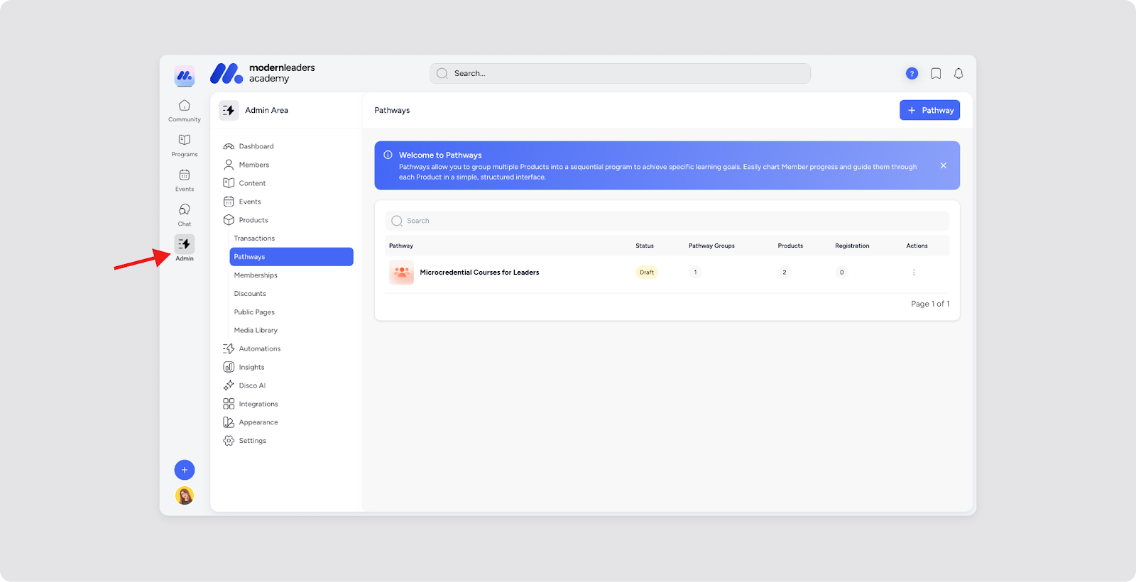 Learning Pathways OVERVIEW – Disco
